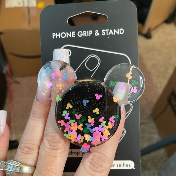 PopSocket | Accessories | Clear Mickey Balloon Popsocket Wblack ...